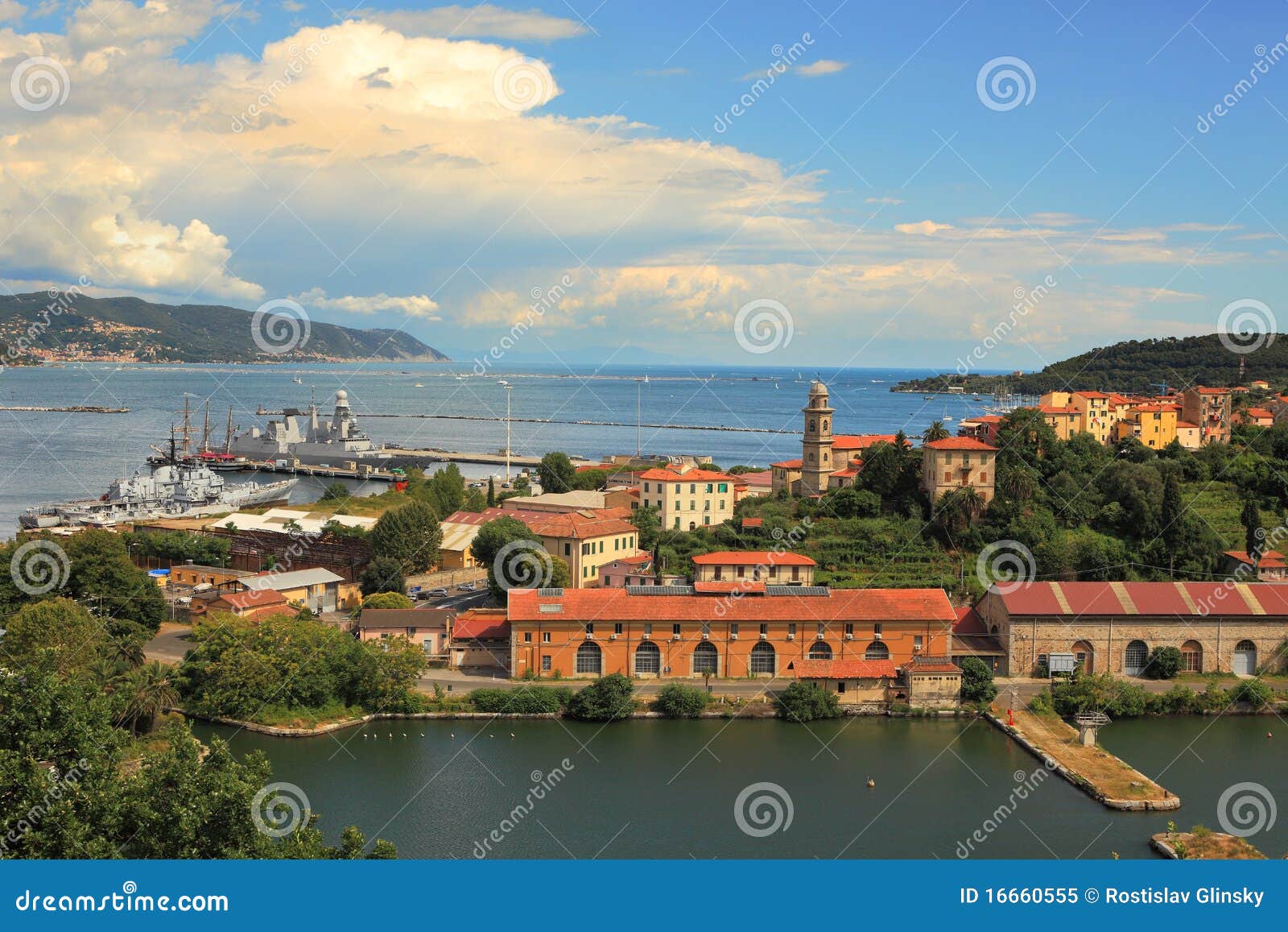 Aerial View on Navy Base in Italy. Stock Image - Image of outdoor ...
