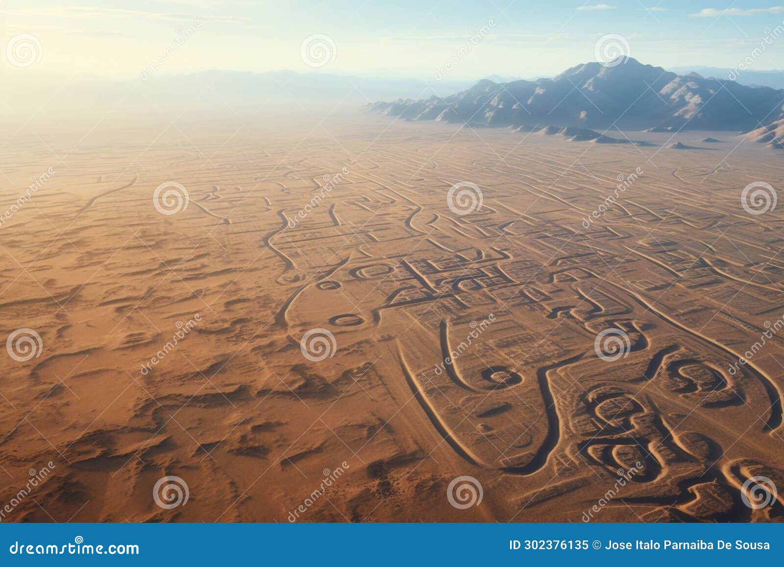 Aerial View of the Nazca Lines Ancient Geoglyphs Stock Illustration ...