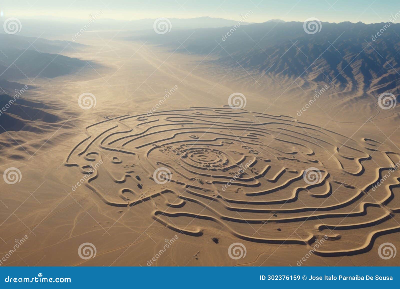 Aerial View of the Nazca Lines Ancient Geoglyphs Stock Illustration ...