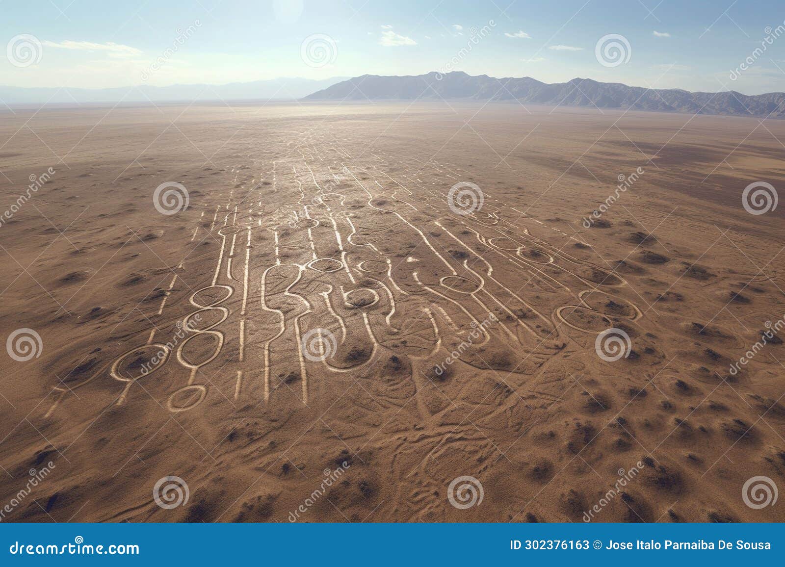 Aerial View of the Nazca Lines Ancient Geoglyphs Stock Illustration ...