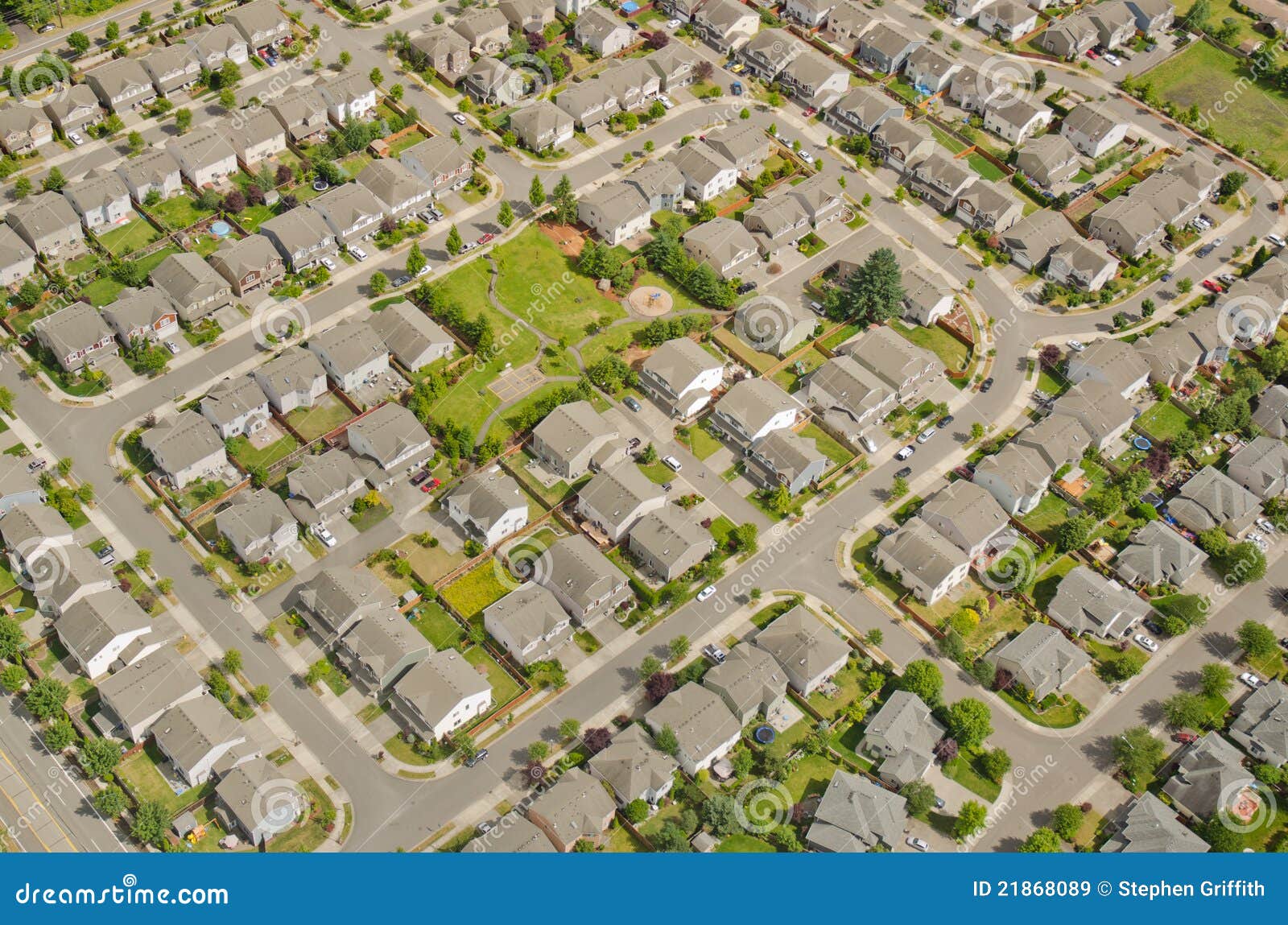 Aerial View of Neighborhood Stock Image - Image of dream, corner: 21868089