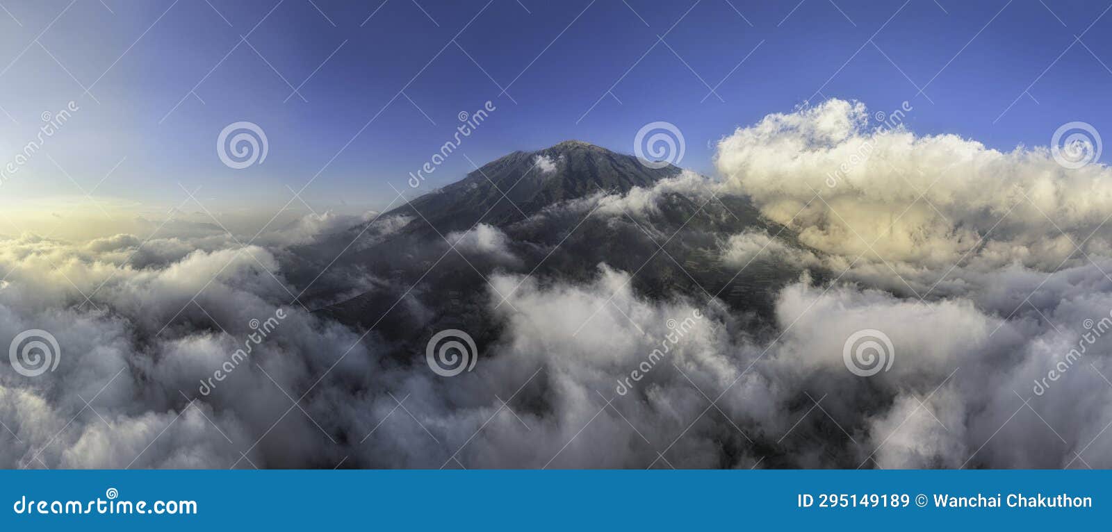 Aerial View of the Nepal Van Java on Mount Sumbing, Mountainside. Stock ...