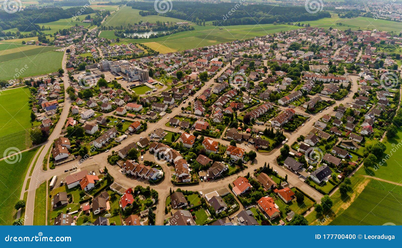 Aerial View of Neu-Ulm City. Stock Photo - Image of perspective ...