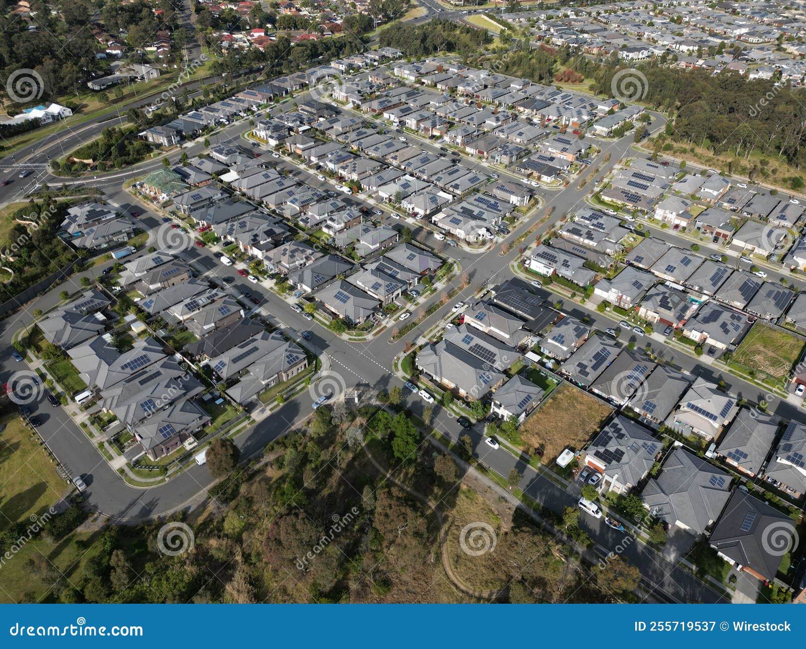 Aerial View of New Sydney Housing Development Stock Image - Image of ...