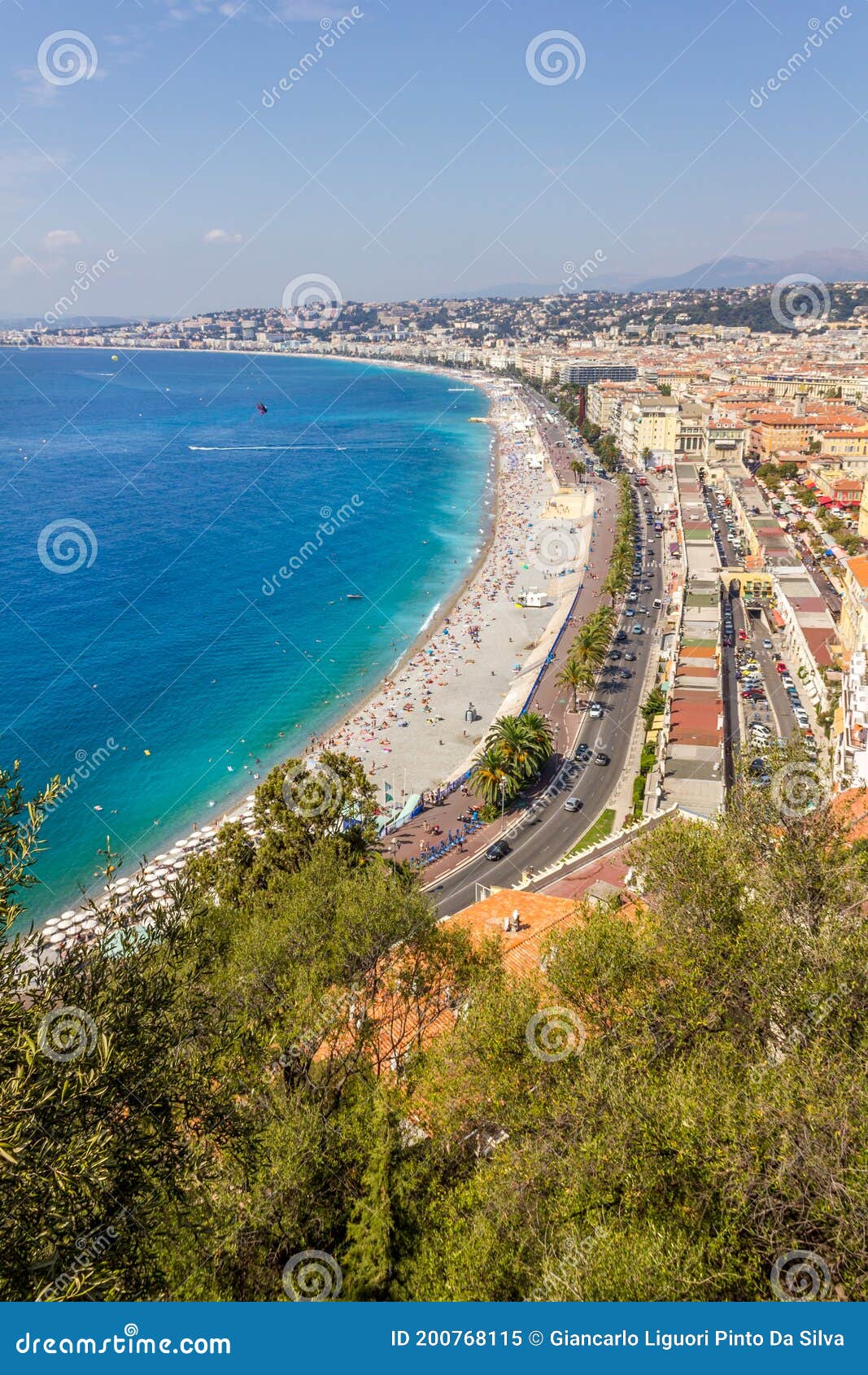 Aerial View of Nice, France Stock Image - Image of house, coast: 200768115