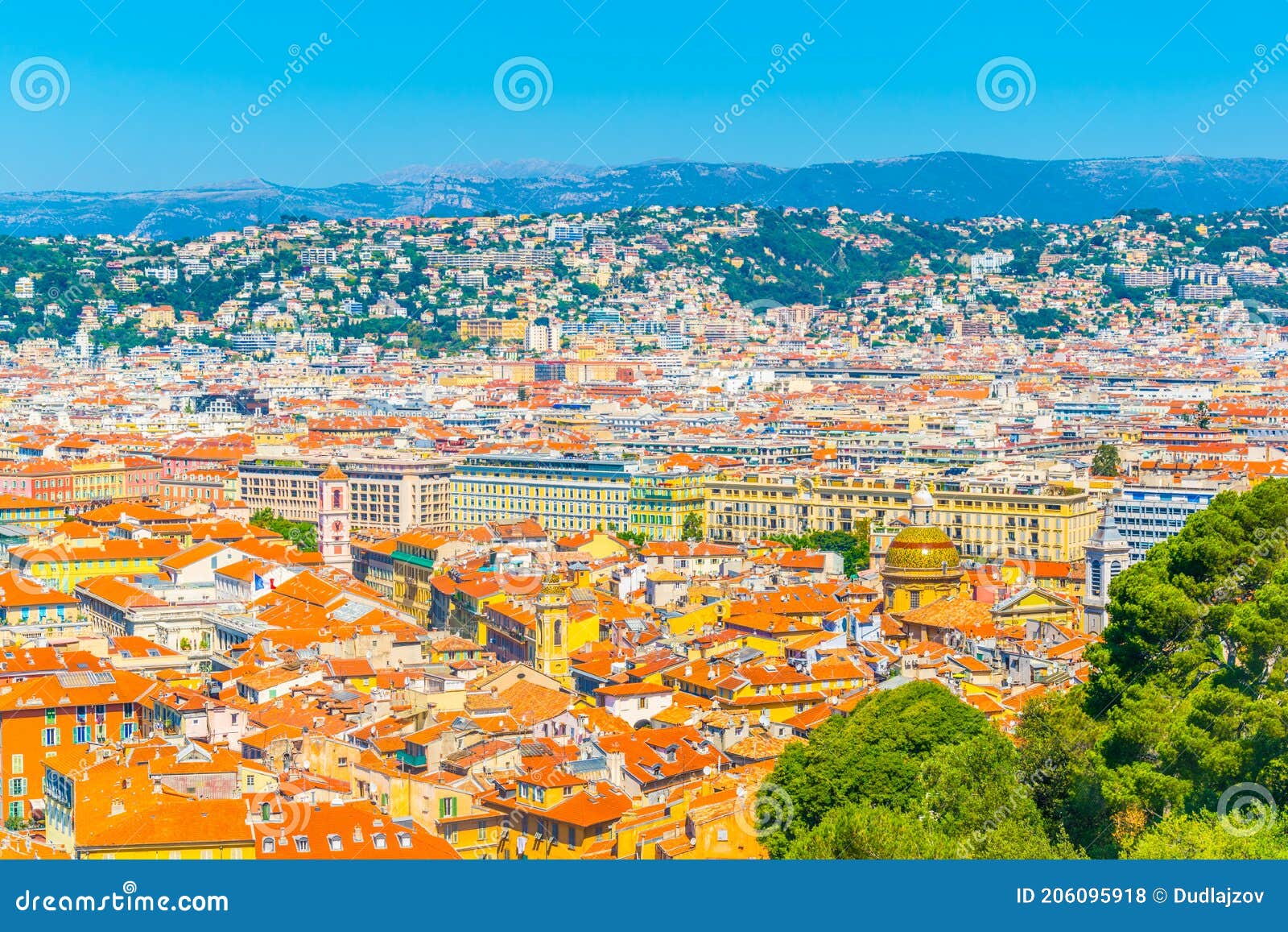 Aerial View of Nice, France Stock Photo - Image of france, landmark ...