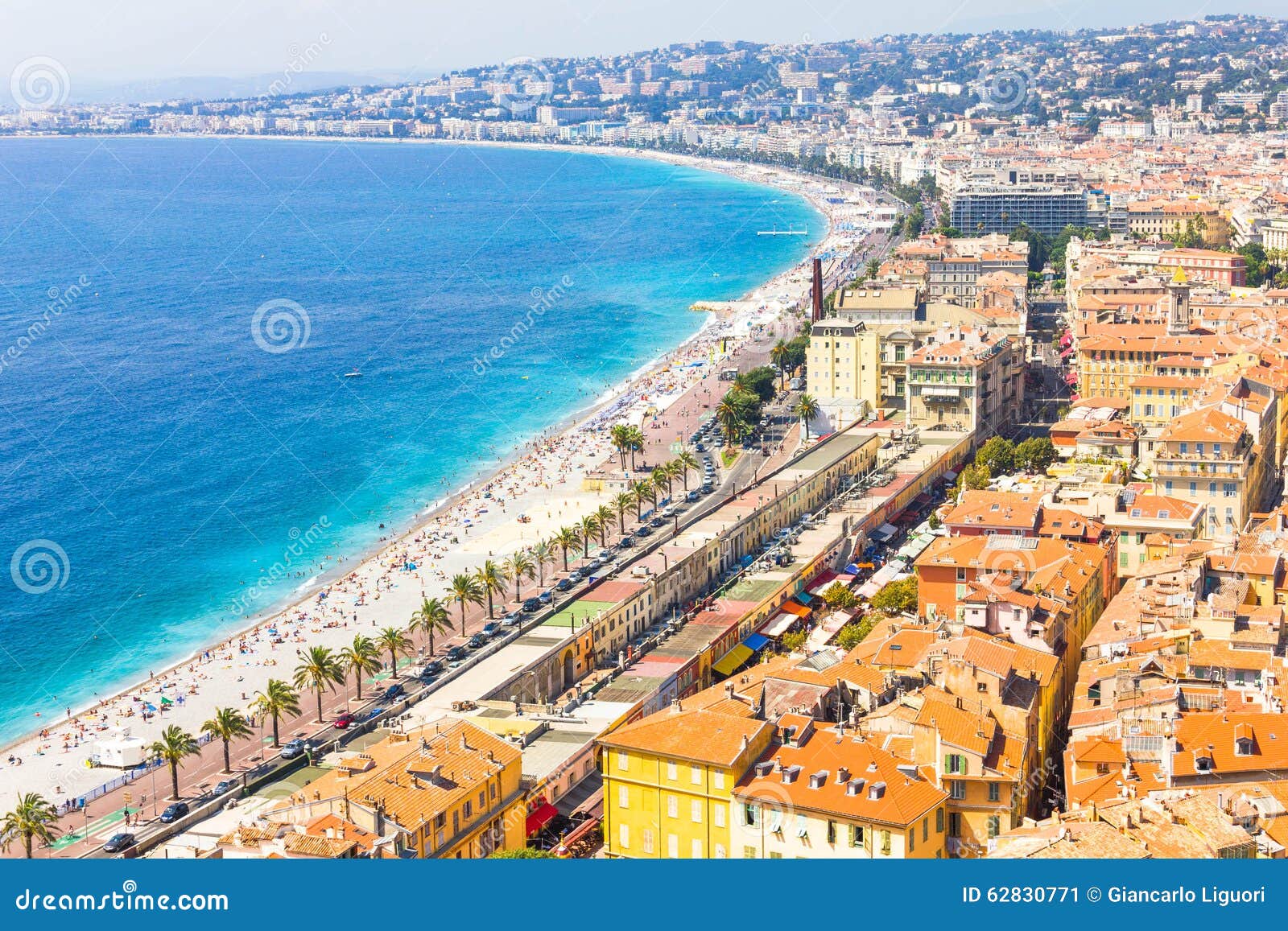 Aerial View of Nice, France Stock Image - Image of coastline, aerial ...