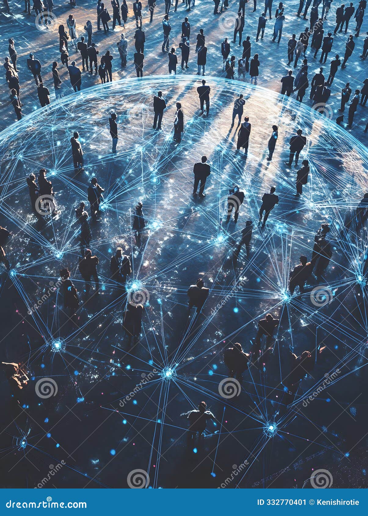 People Human Network Connections Stock Image - Image of crowd, digital ...