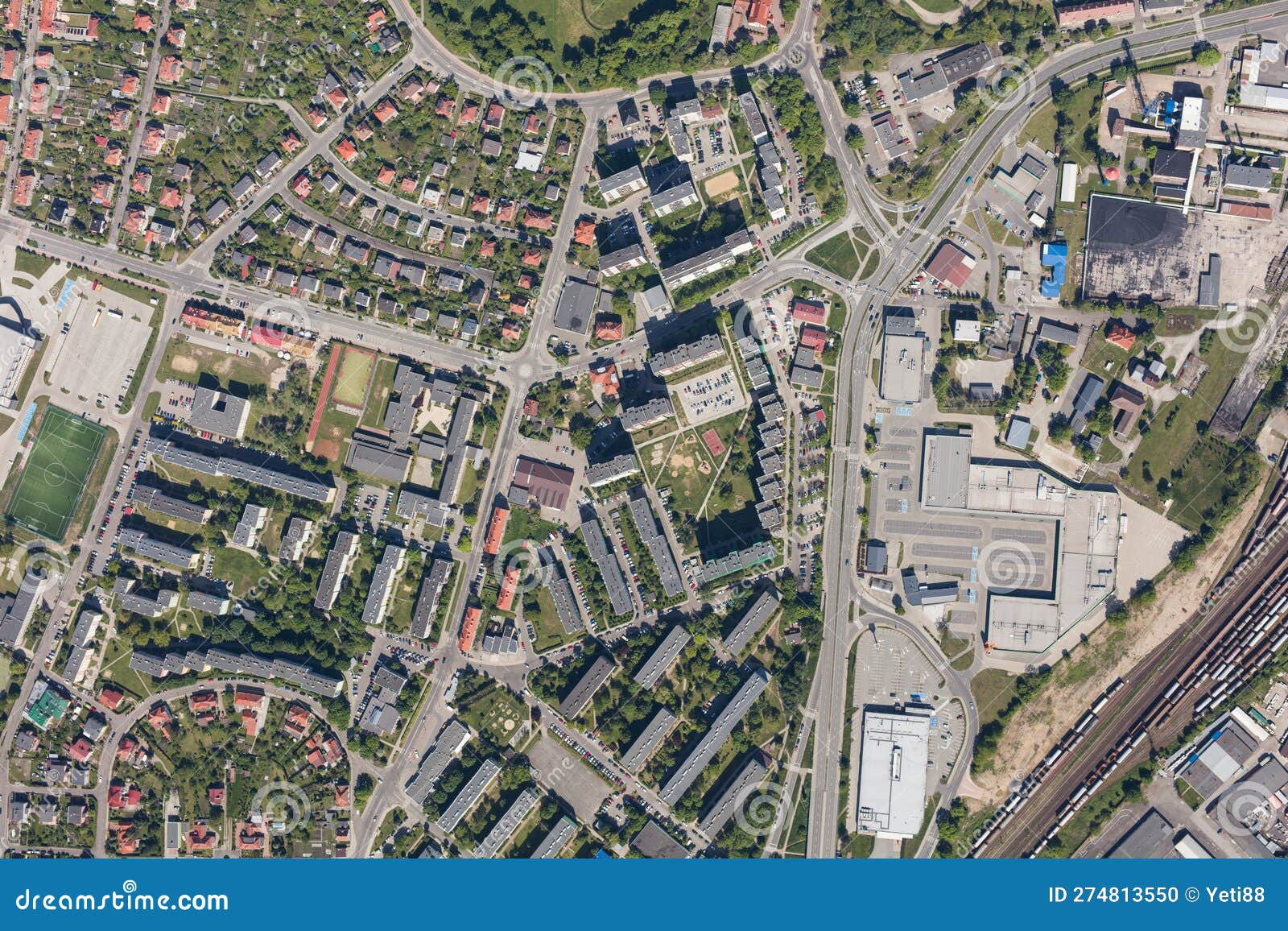 Aerial View of the Nysa City Stock Photo - Image of road, view: 274813550