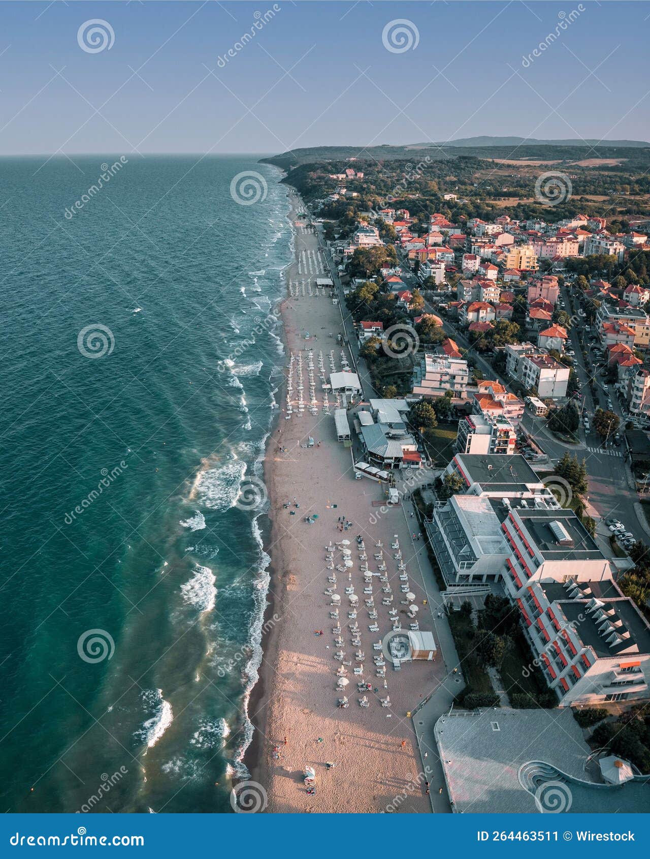 Aerial View of Obzor Beach, Bulgaria. Editorial Photo - Image of tour ...