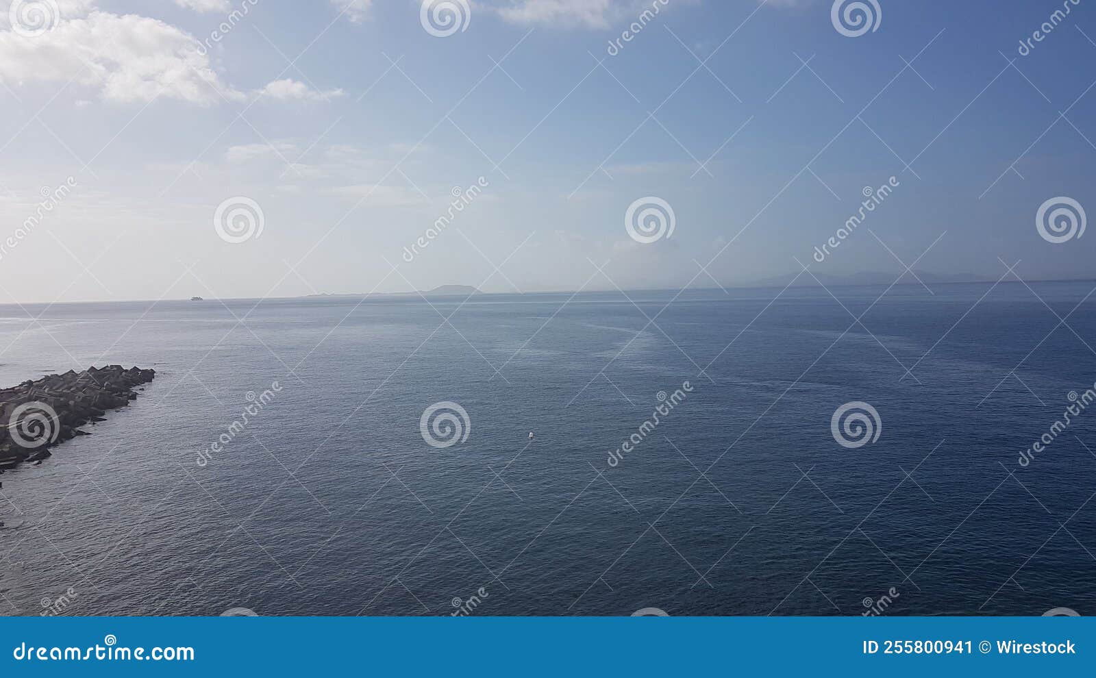 Aerial view of the ocean stock image. Image of water - 255800941