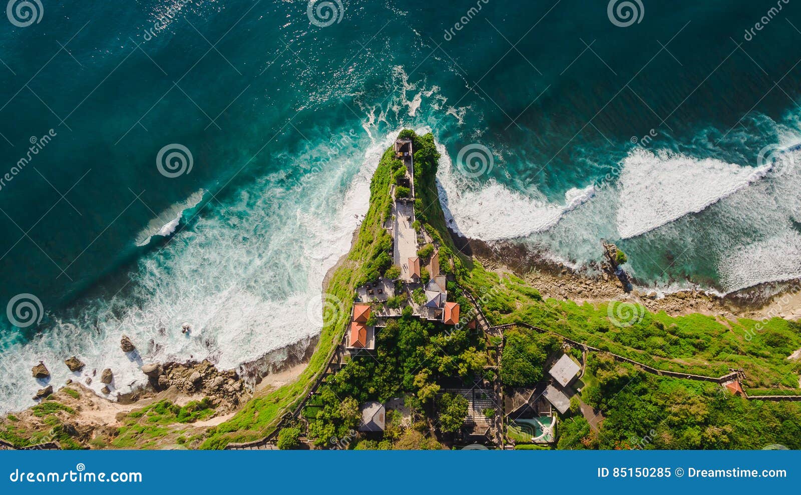 Aerial view on ocean shore stock image. Image of indonesia - 85150285