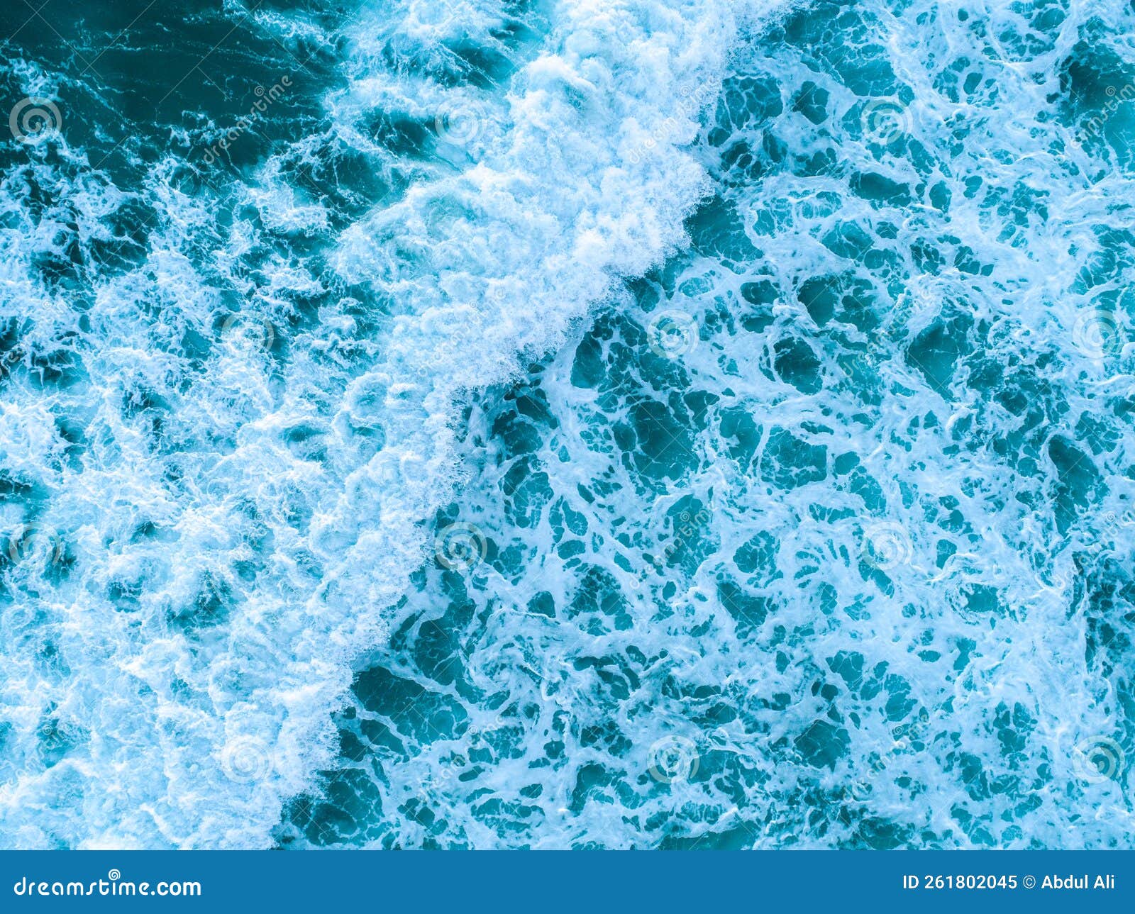 Aerial view of ocean waves stock image. Image of beach - 261802045