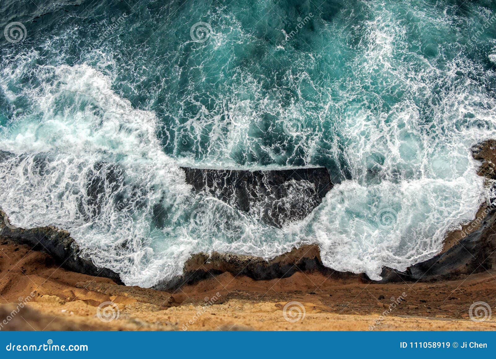 Aerial Cliff And Boardwalk View To Ribeira D`ilhas Beach, Ericeira ...