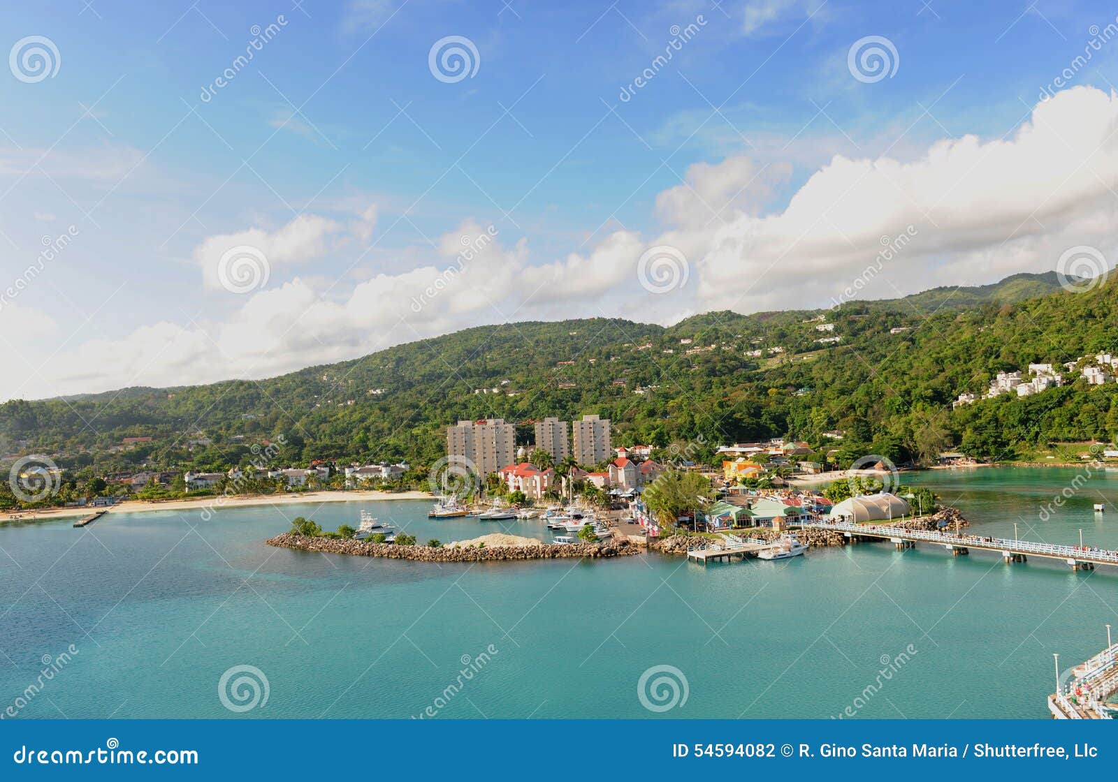 Aerial View of Ocho Rios stock photo. Image of holiday - 54594082