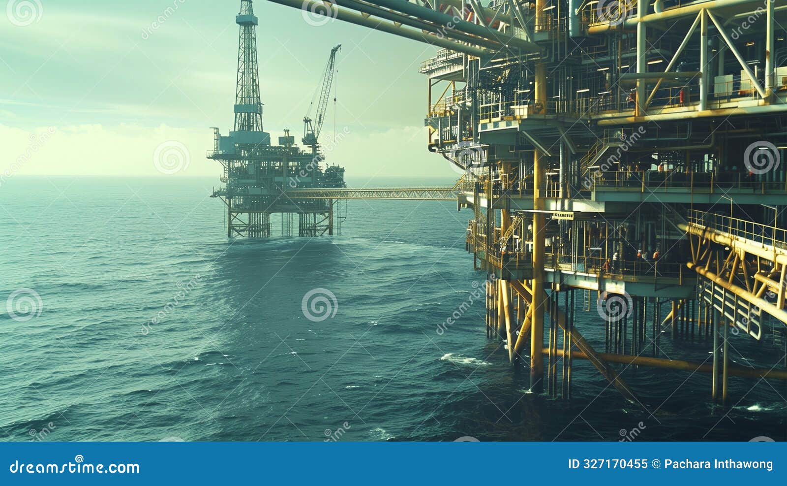 Offshore Platforms And Vessels Concept Icon Vector Illustration ...