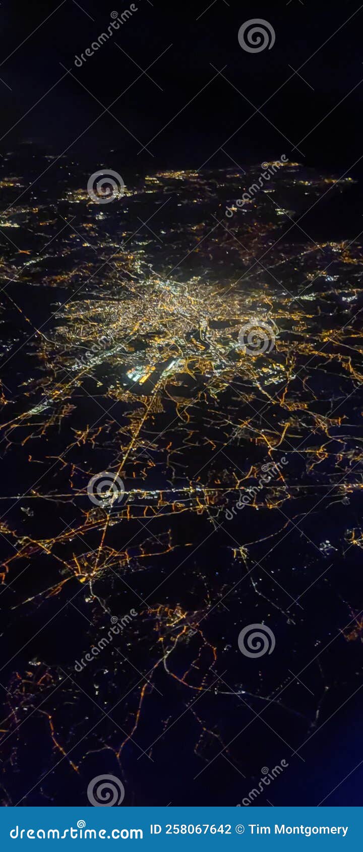 Aerial View Ofthe Netherlands at Night Stock Photo - Image of view ...