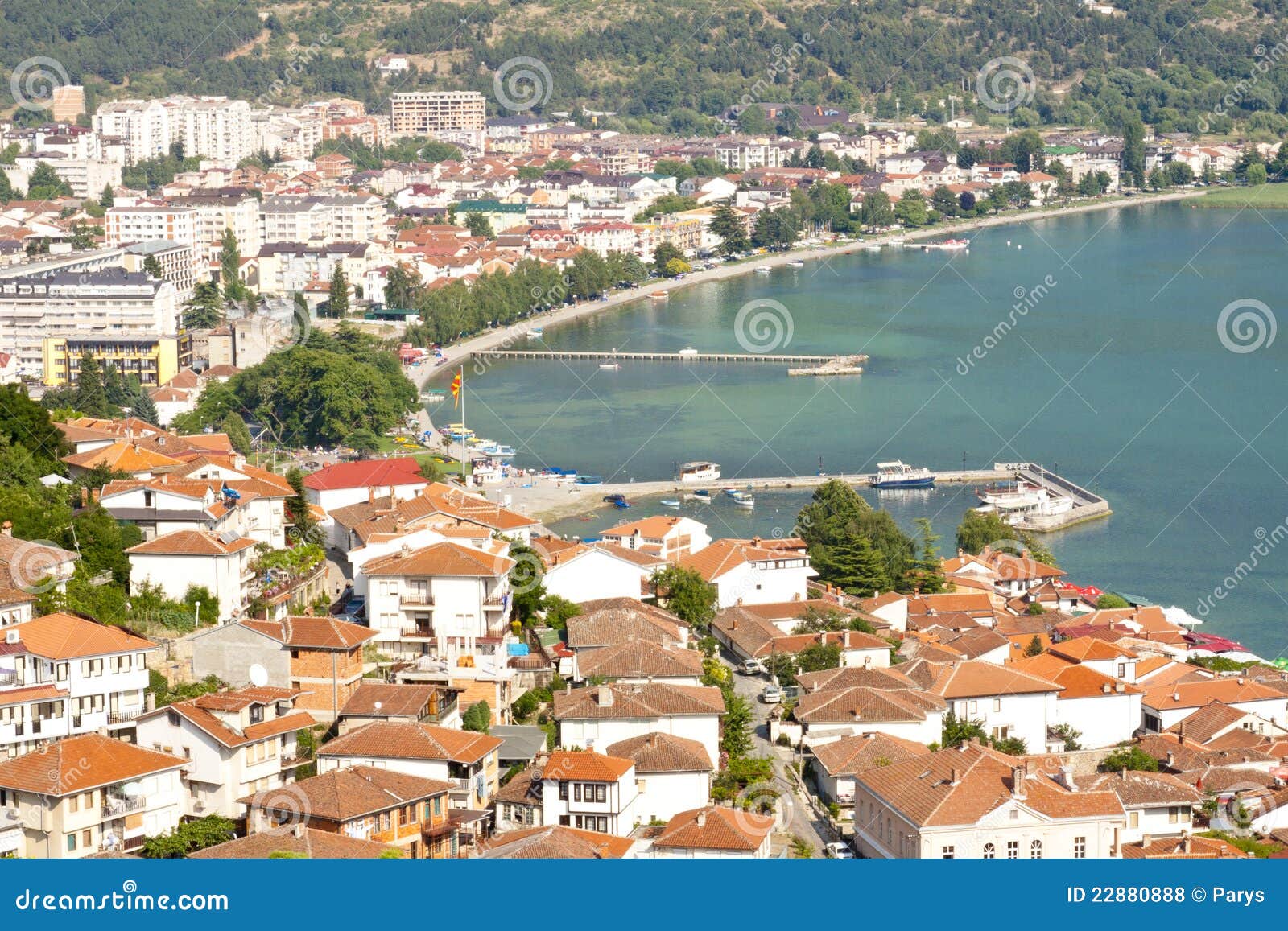 Aerial view on Ohrid stock photo. Image of church, orthodox - 22880888