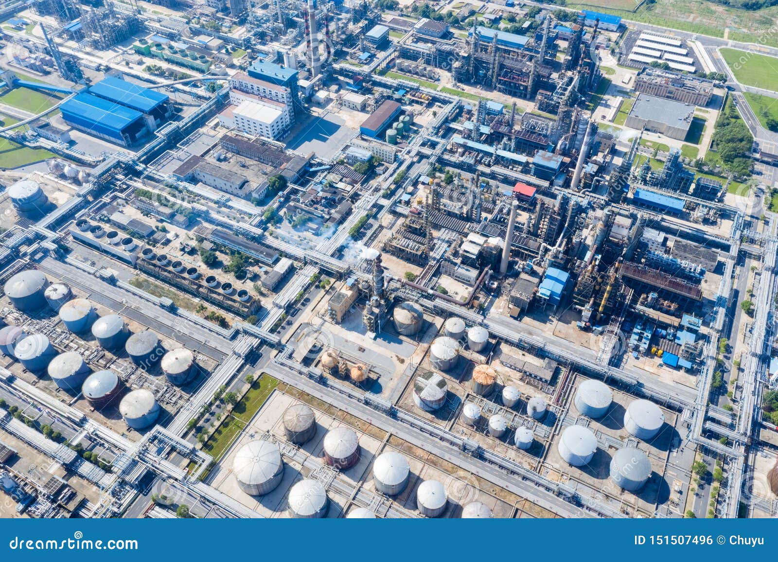 Aerial View of Oil Refinery Stock Photo - Image of building, gasoline ... Aerial View of Oil Refinery Stock Photo - Image of building, gasoline ...