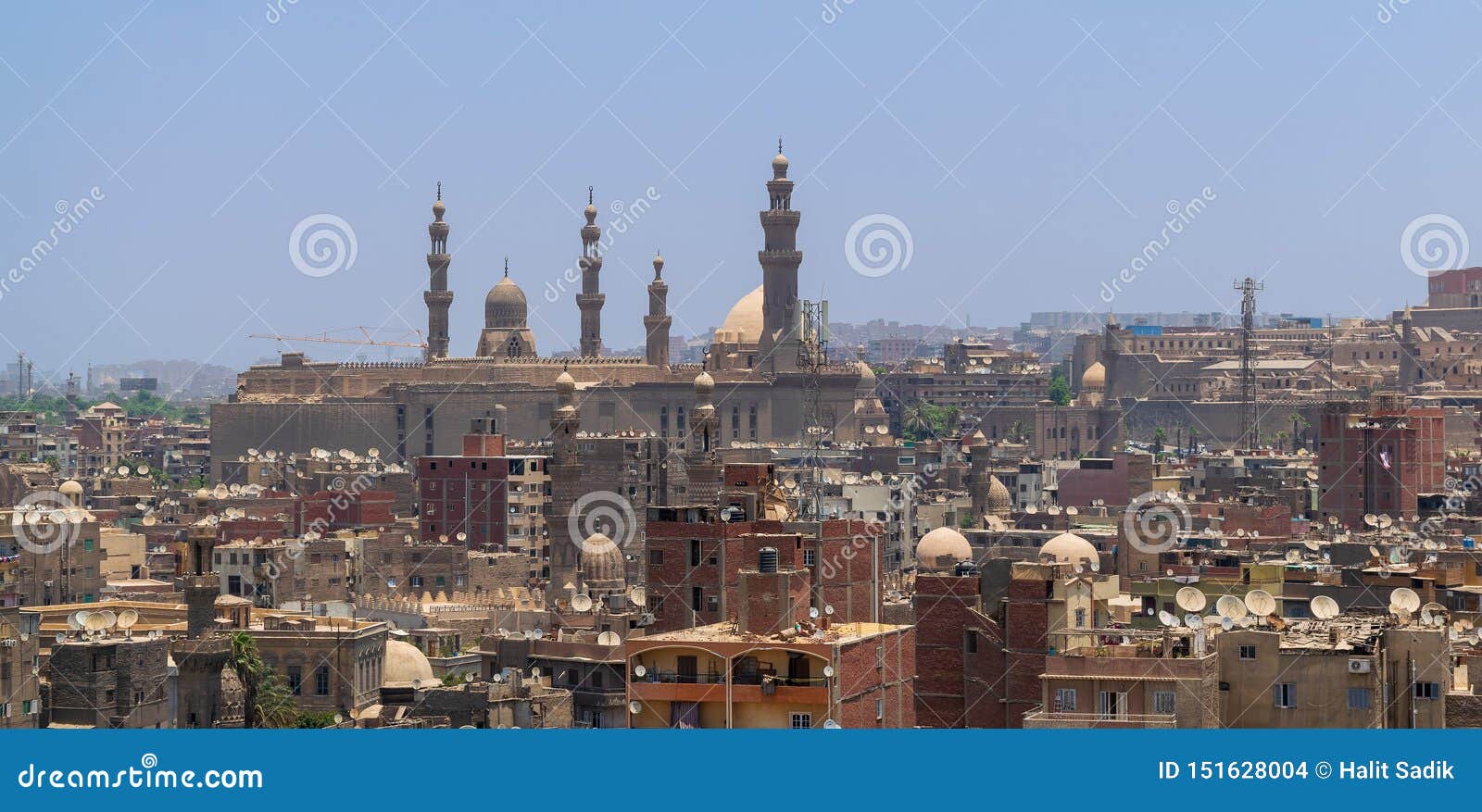 Aerial View of Old Cairo, Egypt with Grunge Buildings and Sultan Hasan ... Aerial View of Old Cairo, Egypt with Grunge Buildings and Sultan Hasan ...