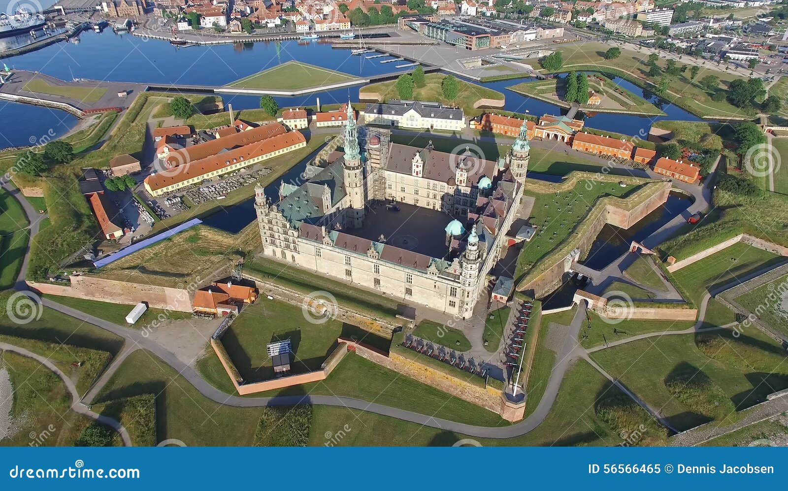 Aerial View of the Old Castle Kronborg, Denmark Editorial Image - Image ...