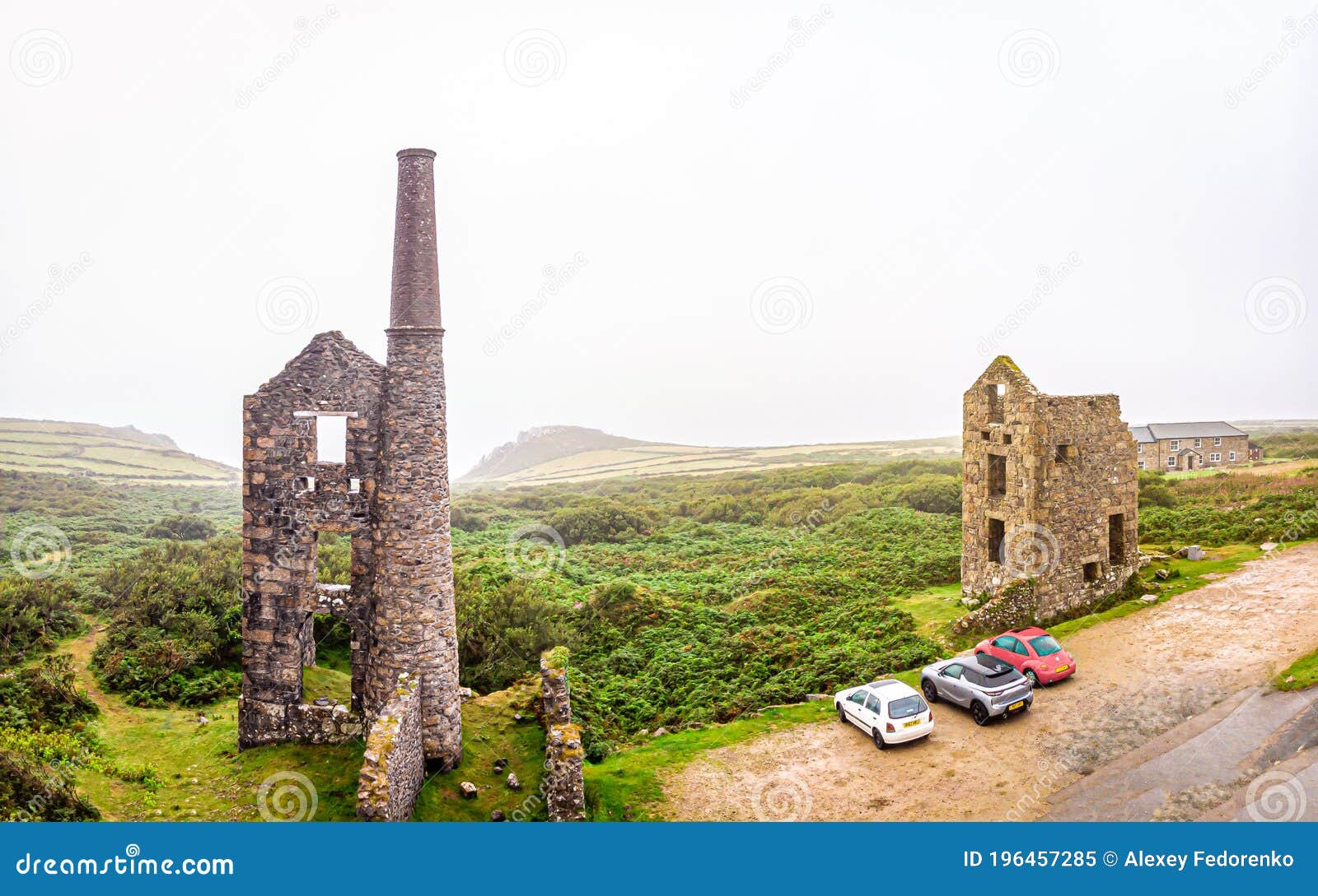 Aerial View of Old Tin Mines in Cornwall Editorial Image - Image of ...