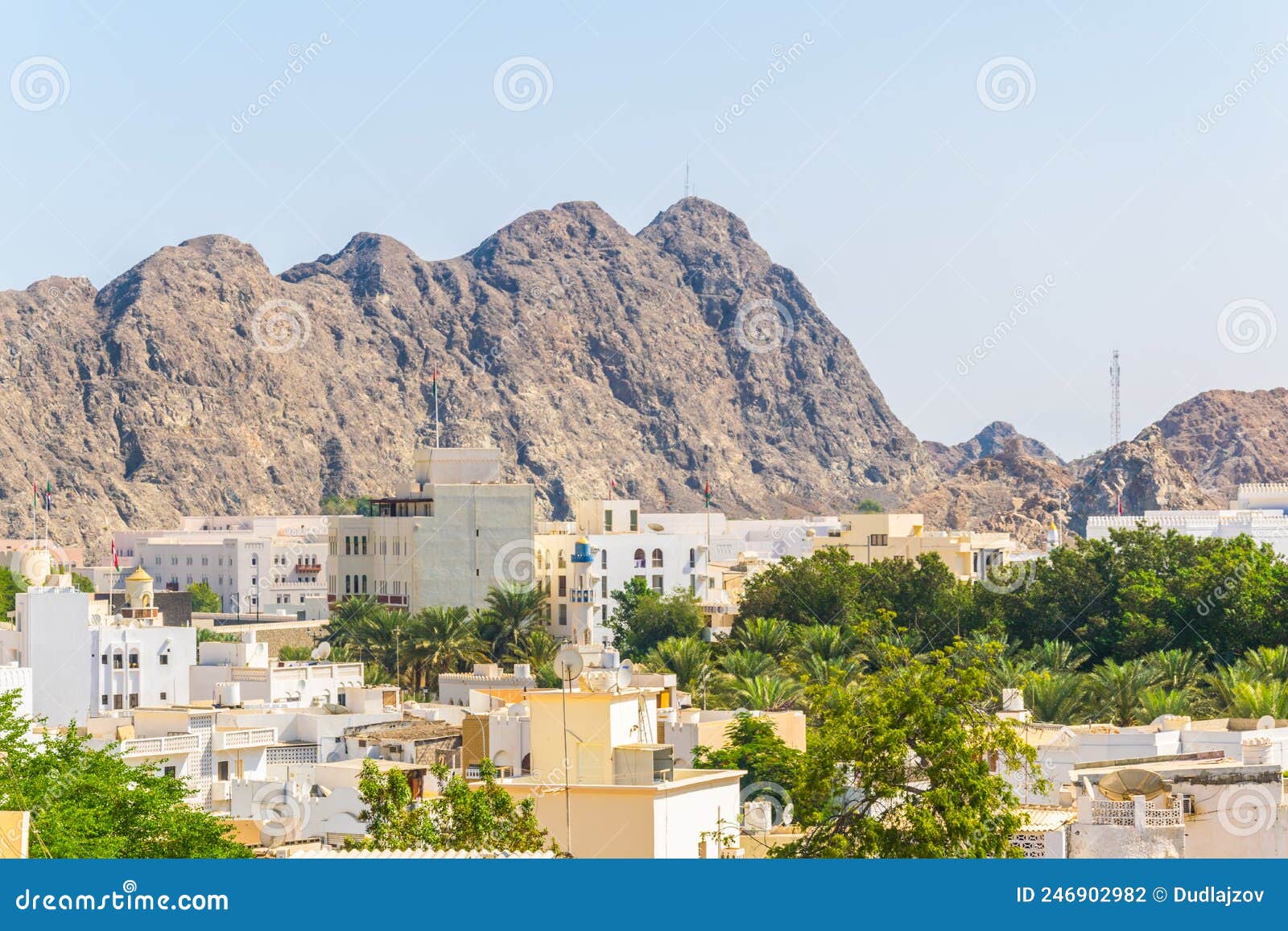 Aerial View of the Old Town of Muscat, Oman....IMAGE Stock Photo ...