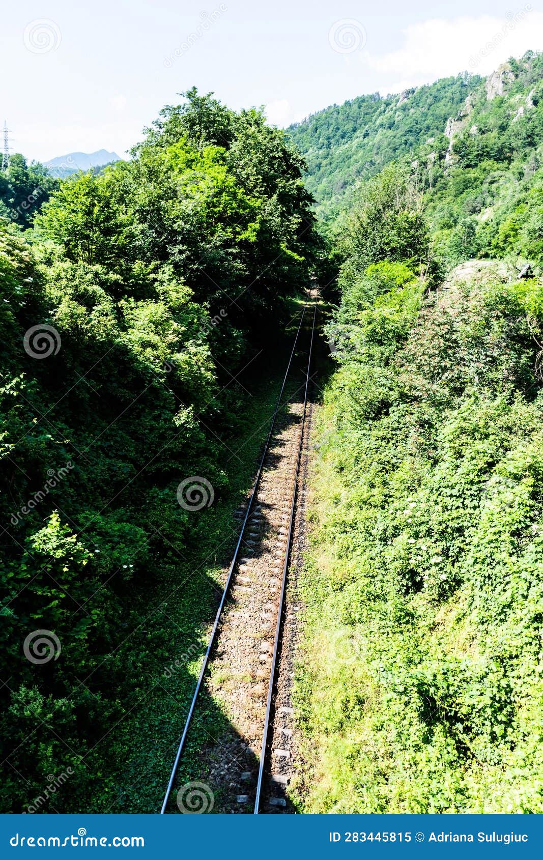 Aerial View of the Olt Valley Railway Stock Image - Image of ...