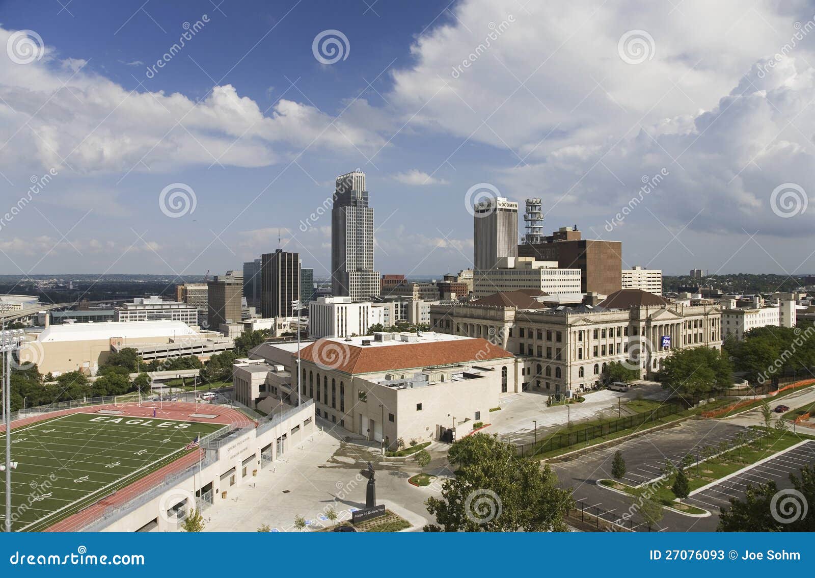 Aerial View of Omaha Nebraska Skyline Editorial Stock Photo - Image of ...