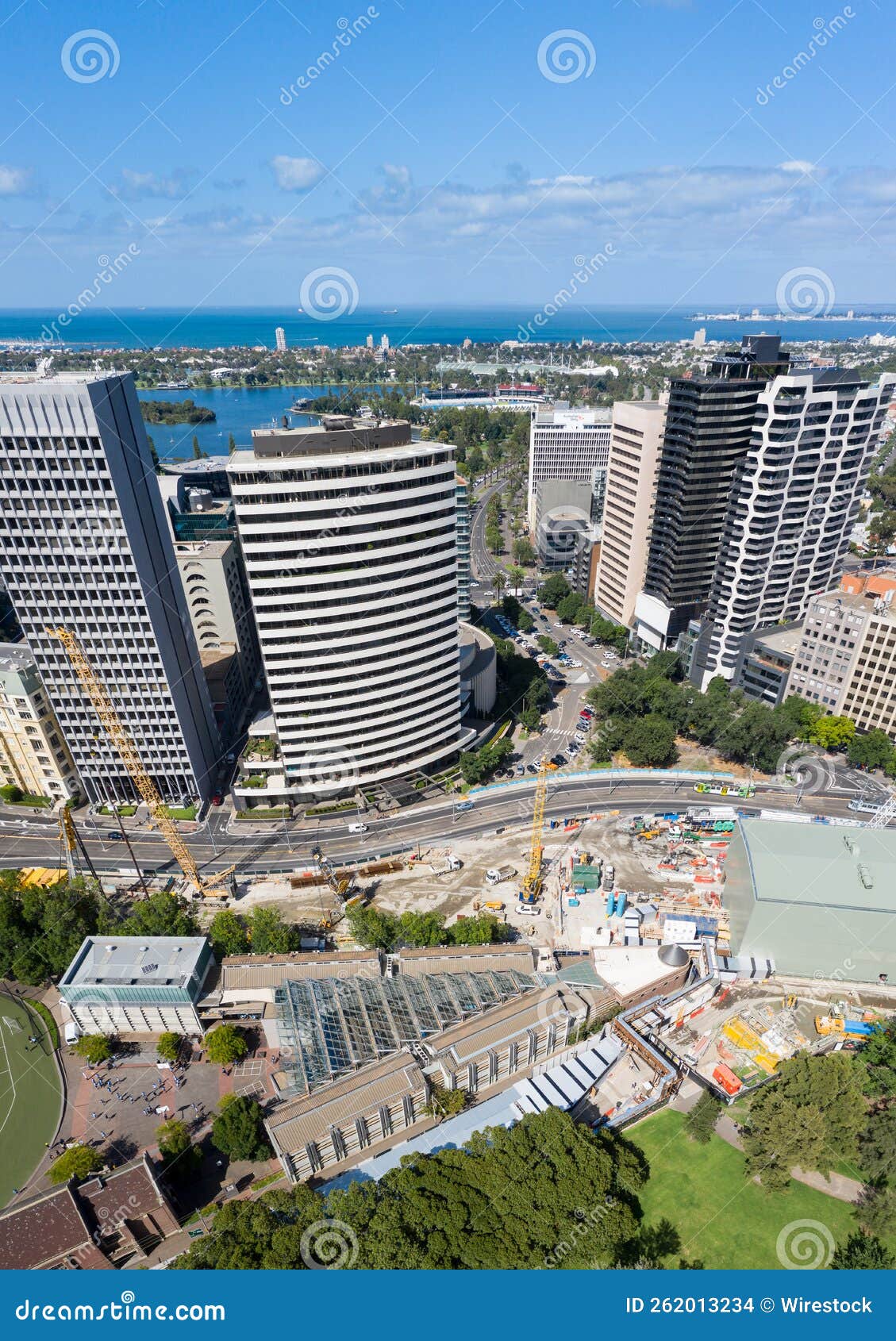 Aerial View of the Ongoing Construction on the Metro Tunnel Project in ...