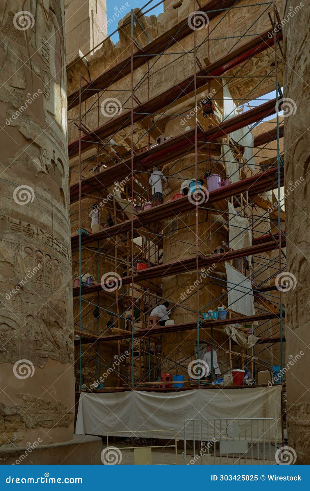 Vertical of a Reconstruction Work in Luxor, Egypt Editorial Image ...