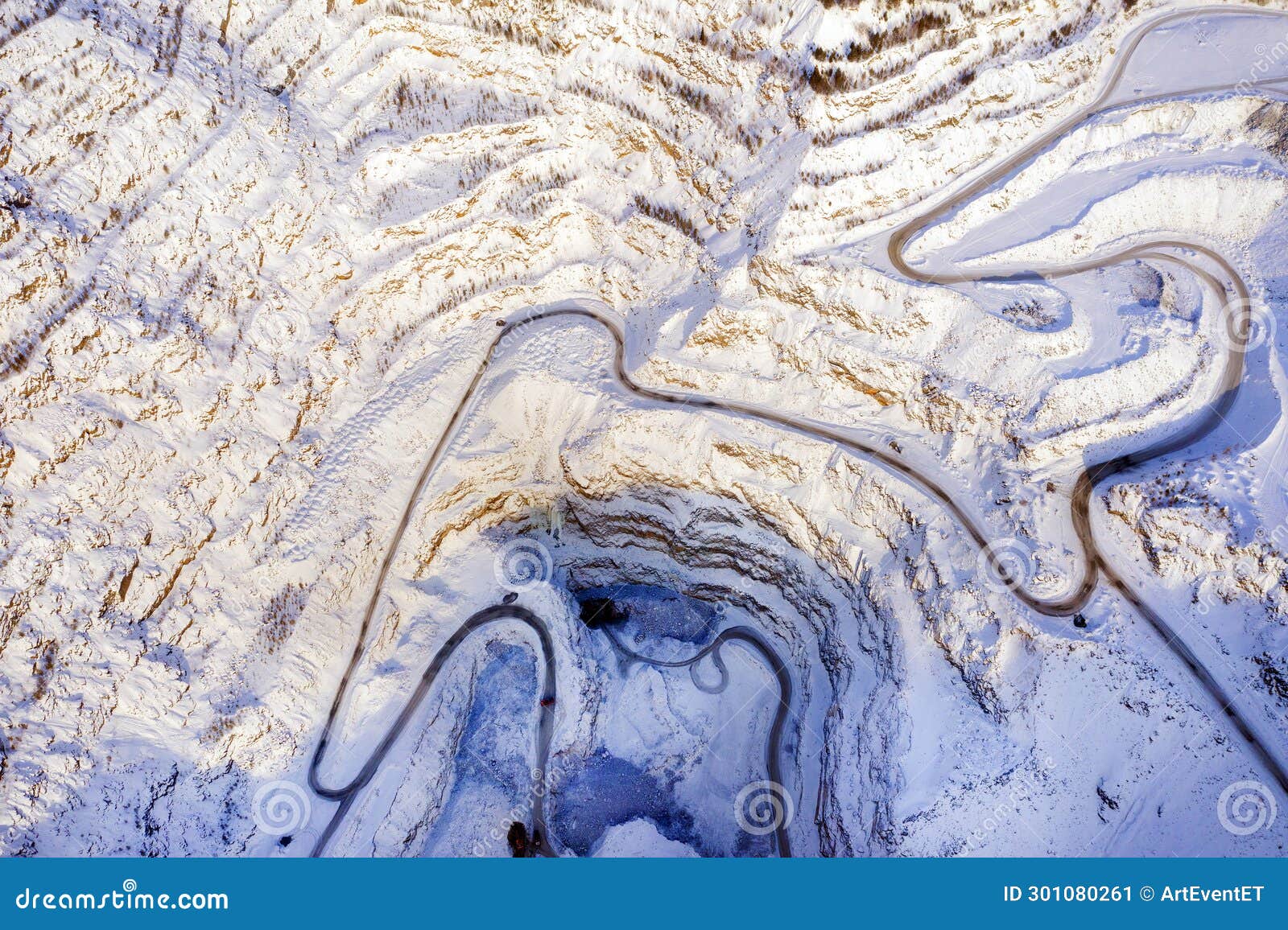 Aerial View of Open Pit for Iron Ore Mining Stock Image - Image of ...