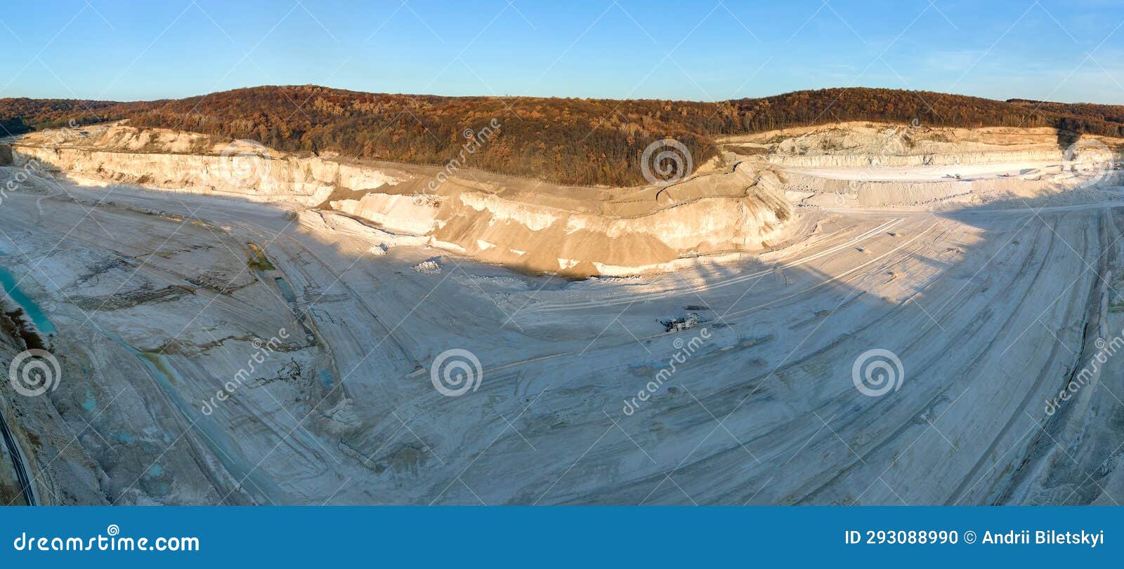 Aerial View of Open Pit Mining Site of Limestone Materials for ...
