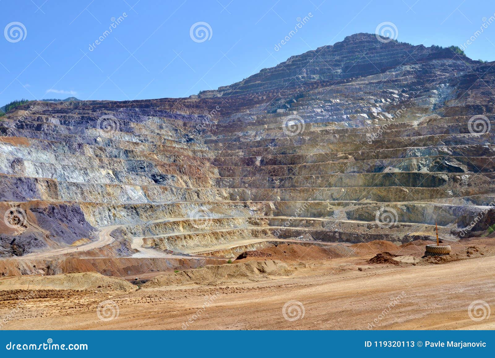 Opencast Mining Quarry in Austrian Alps Stock Image - Image of digging ...
