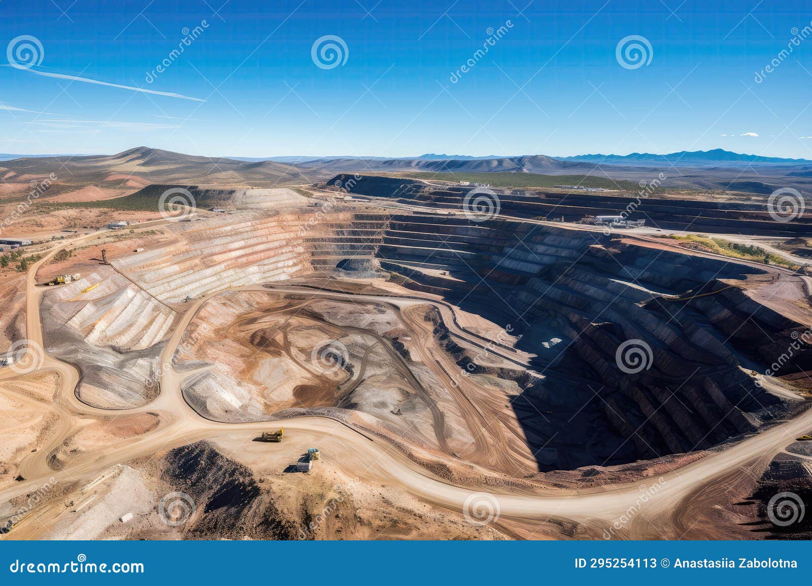 Aerial View of Openpit Mine, the Worlds Largest, with Drones ...