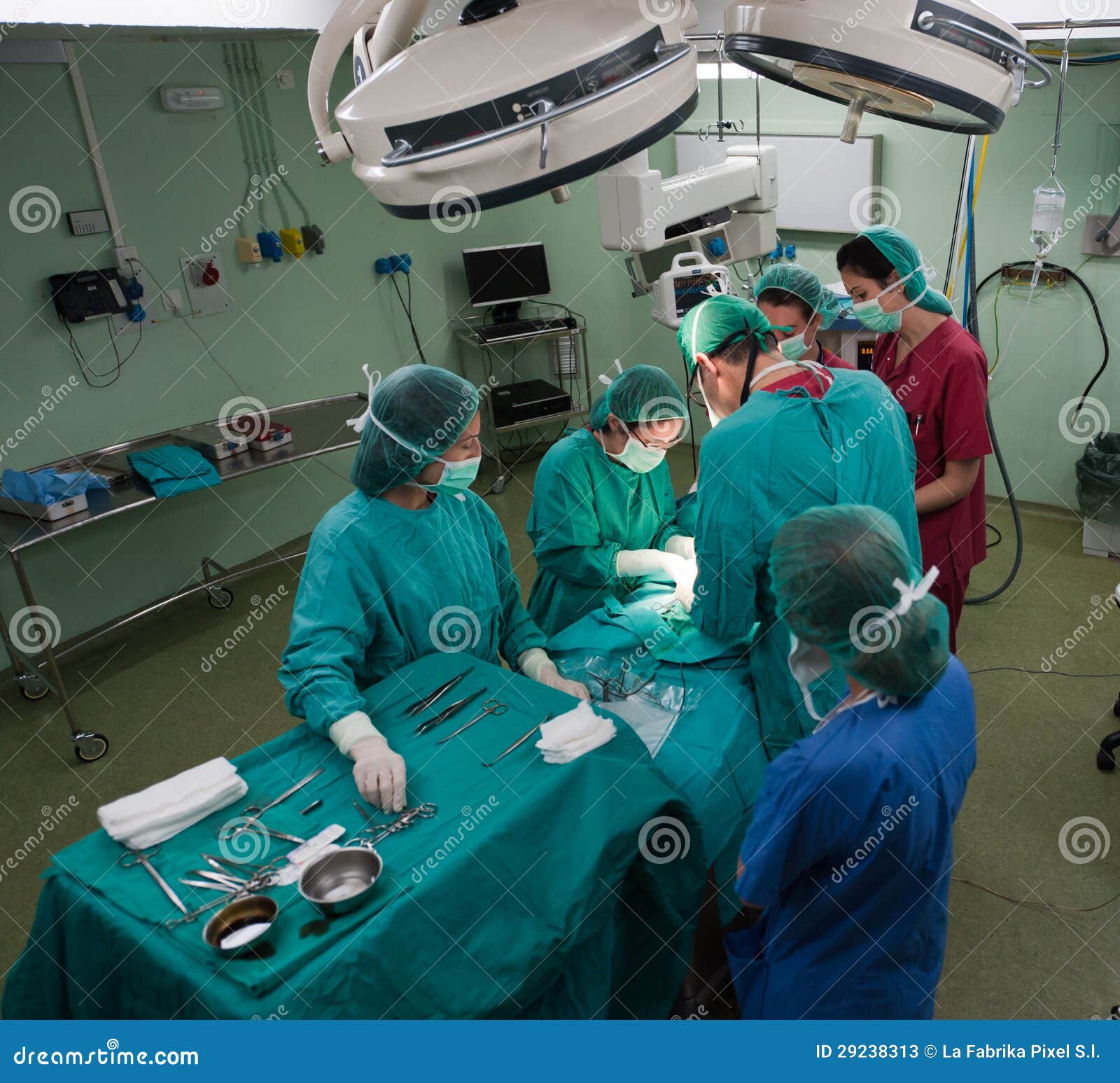 Aerial View of Operating Scene 3 Stock Image - Image of blood, needle ...