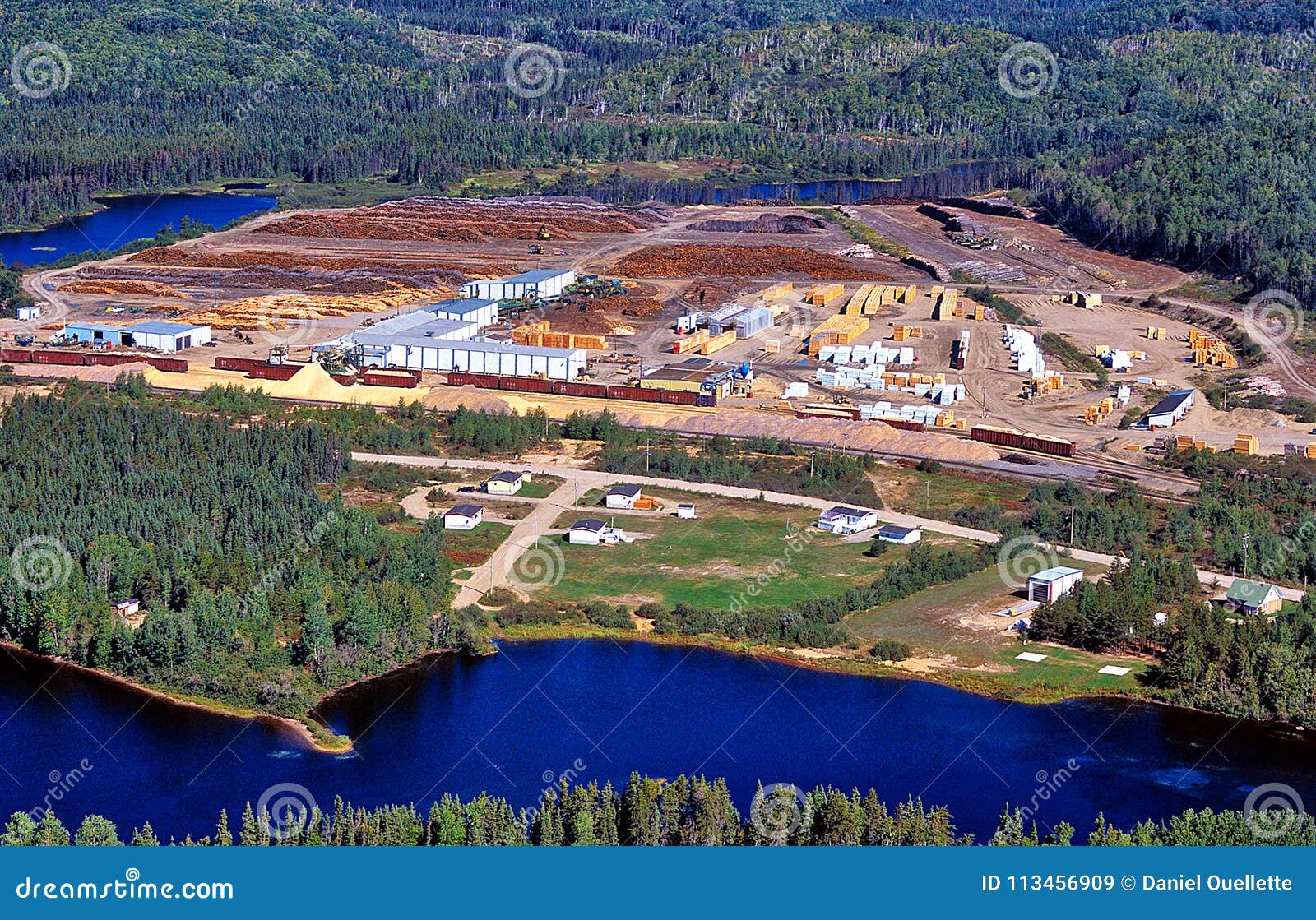 Aerial View of an Operational Pulp and Paper Mill Editorial Stock Image ...