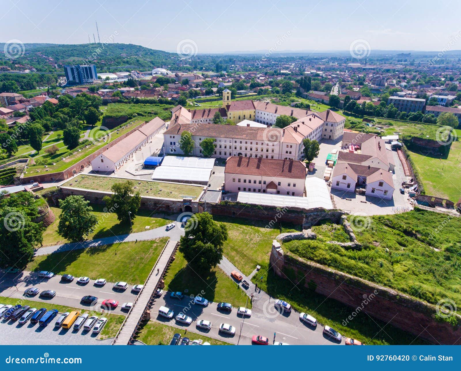 Aerial View of the Oradea Fortress Stock Photo - Image of place ...