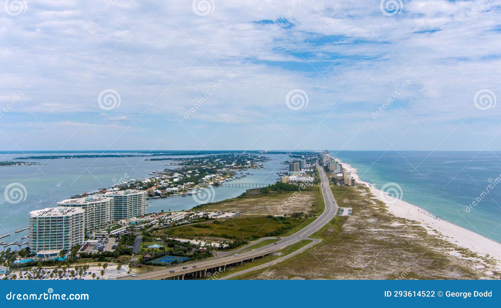 Aerial View of Orange Beach, Alabama in October Stock Photo - Image of ...