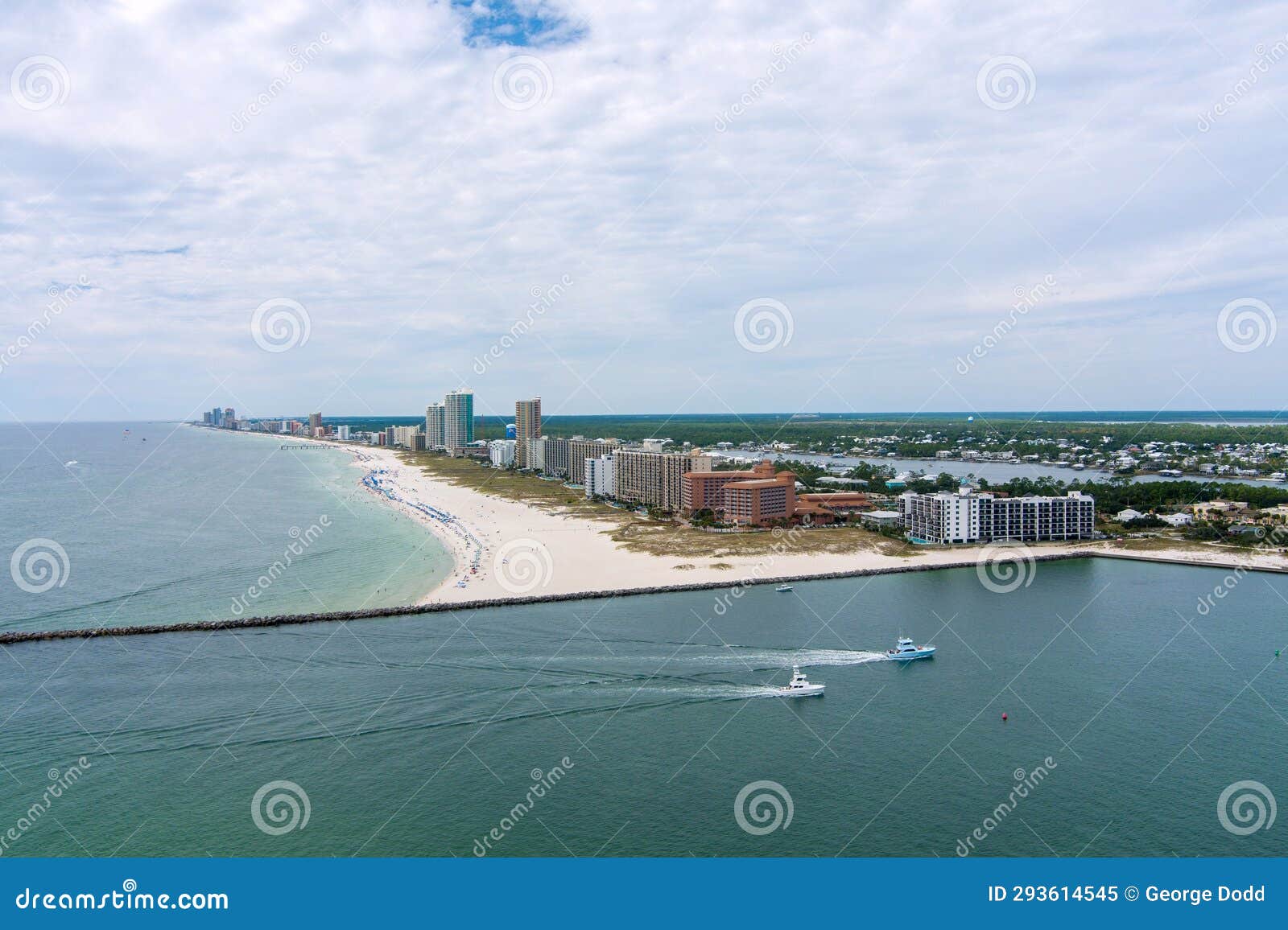 Aerial View of Orange Beach, Alabama in October Stock Image - Image of ...