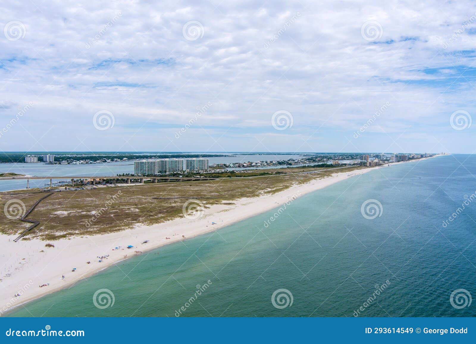 Aerial View of Orange Beach, Alabama in October Stock Image - Image of ...