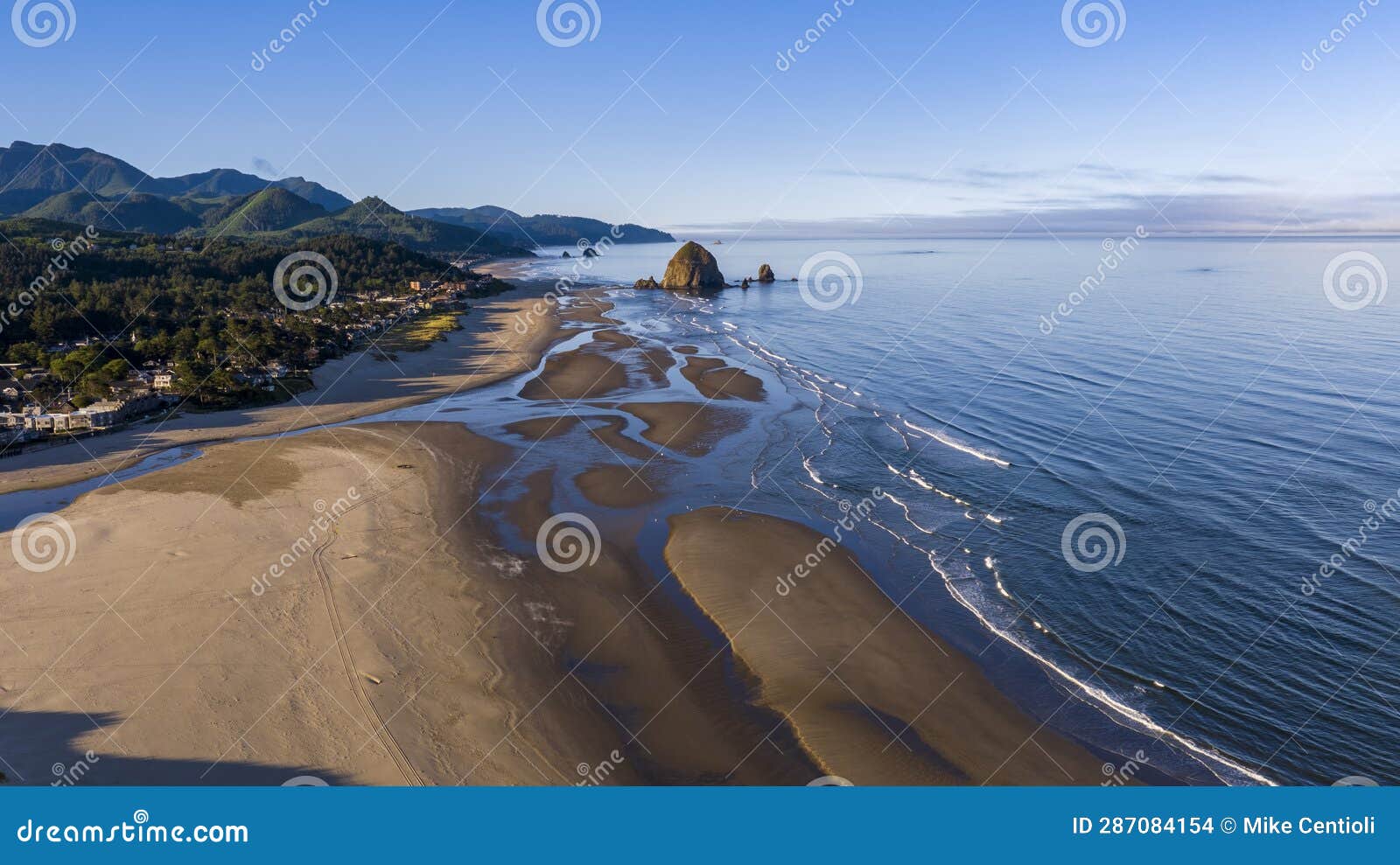 Aerial View of the Oregon Coast Stock Photo - Image of landscape, blue ...