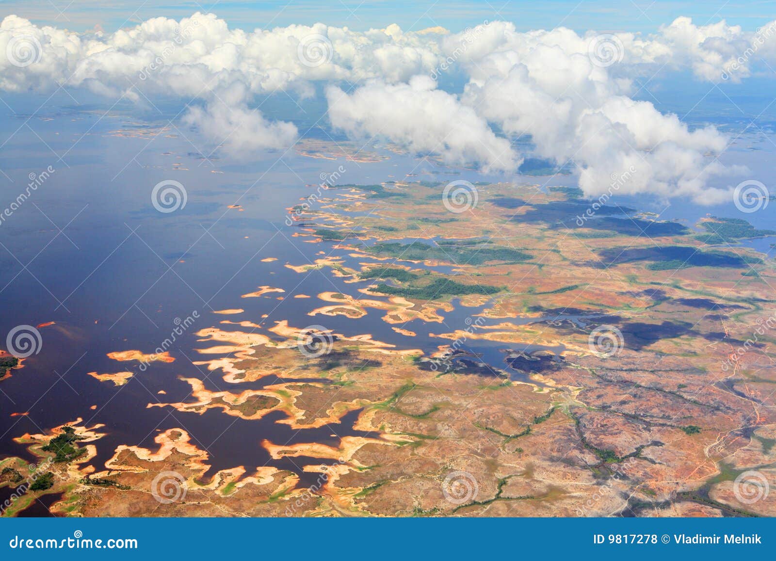 Aerial View on Orinoco River Stock Photo - Image of small, view: 9817278