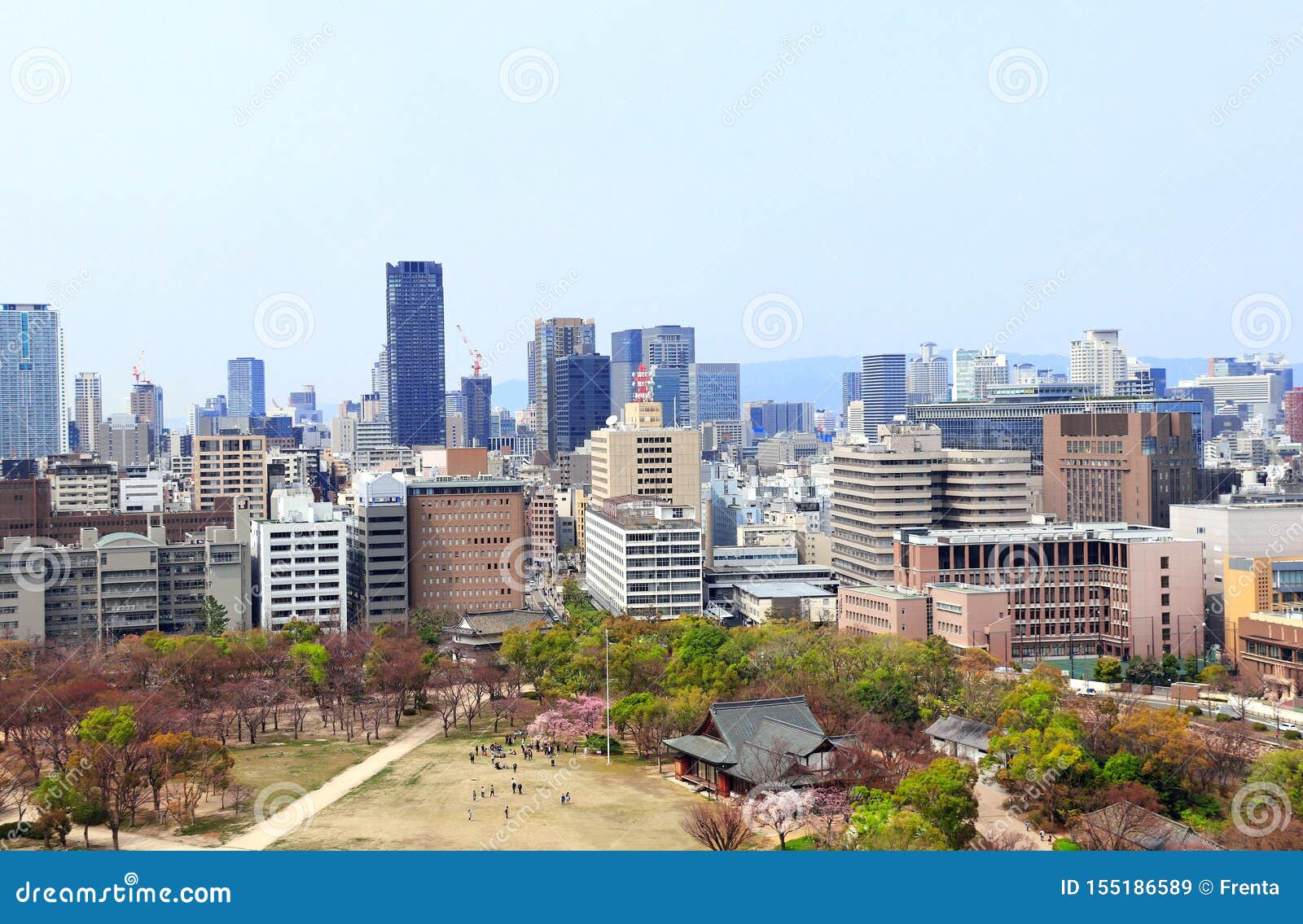 Aerial View on Osaka, Japan Stock Image - Image of destination, nippon ...