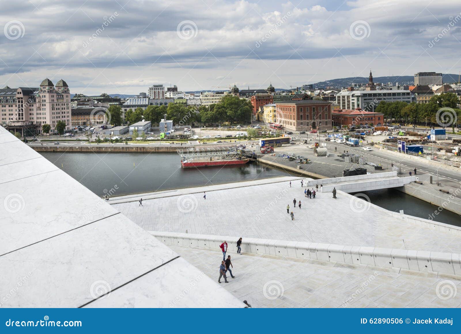 Aerial View of Oslo from the Opera House Editorial Photo - Image of ...