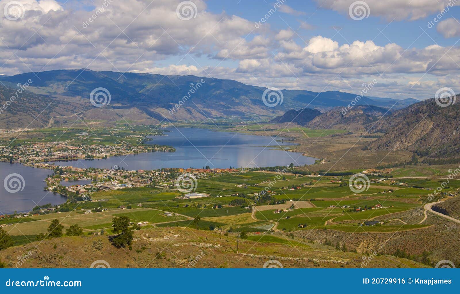 Aerial View of Osoyoos Wine Valley Stock Photo - Image of landscape ...