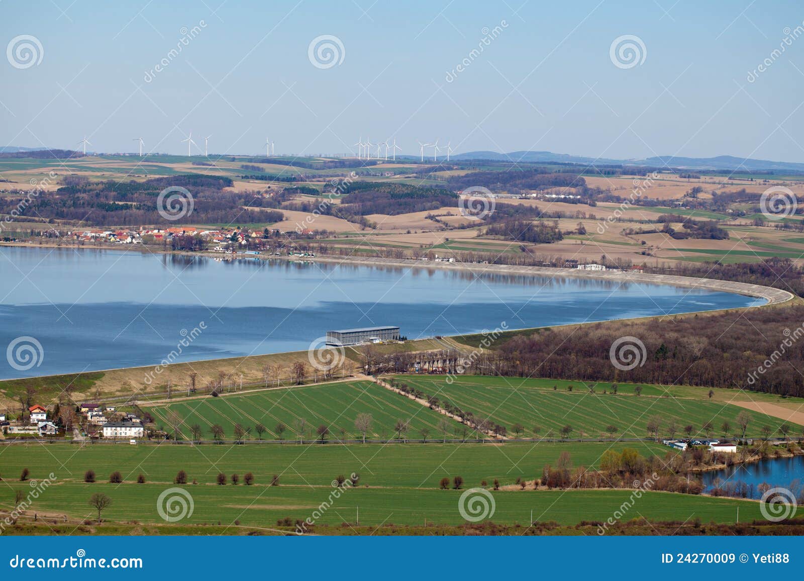 Aerial View of Otmuchow Lake Landscape Stock Image - Image of airplane ...