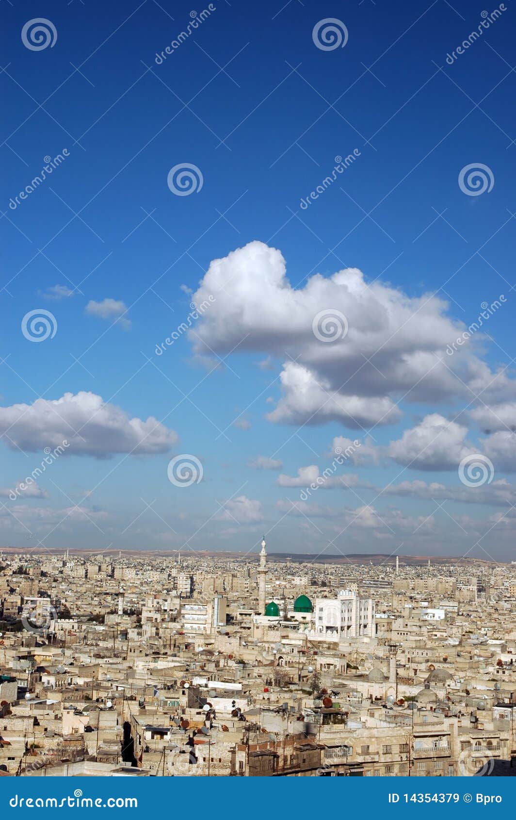 Aerial View Over Aleppo, Syria Stock Image - Image of roofs, mosque ...