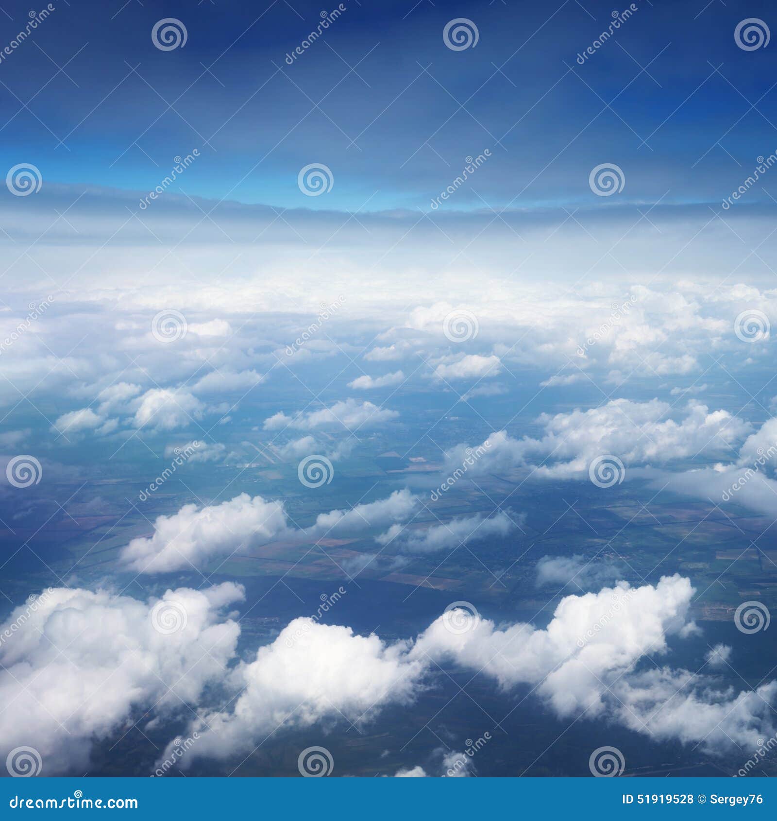 Aerial View Over the Clouds Stock Photo - Image of summer, abstract ...