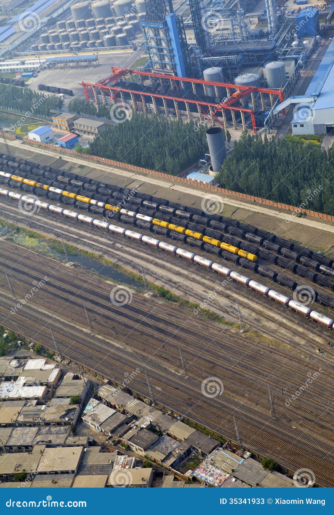Aerial View Over the Railway Stock Image - Image of direction, station ...